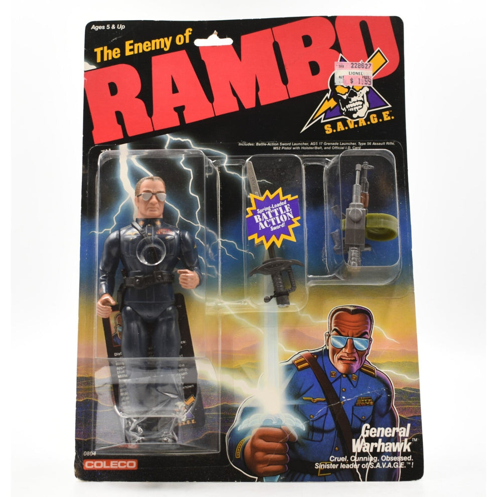 Coleco The Enemy of Rambo SAVAGE Leader General Warhawk Action Figure