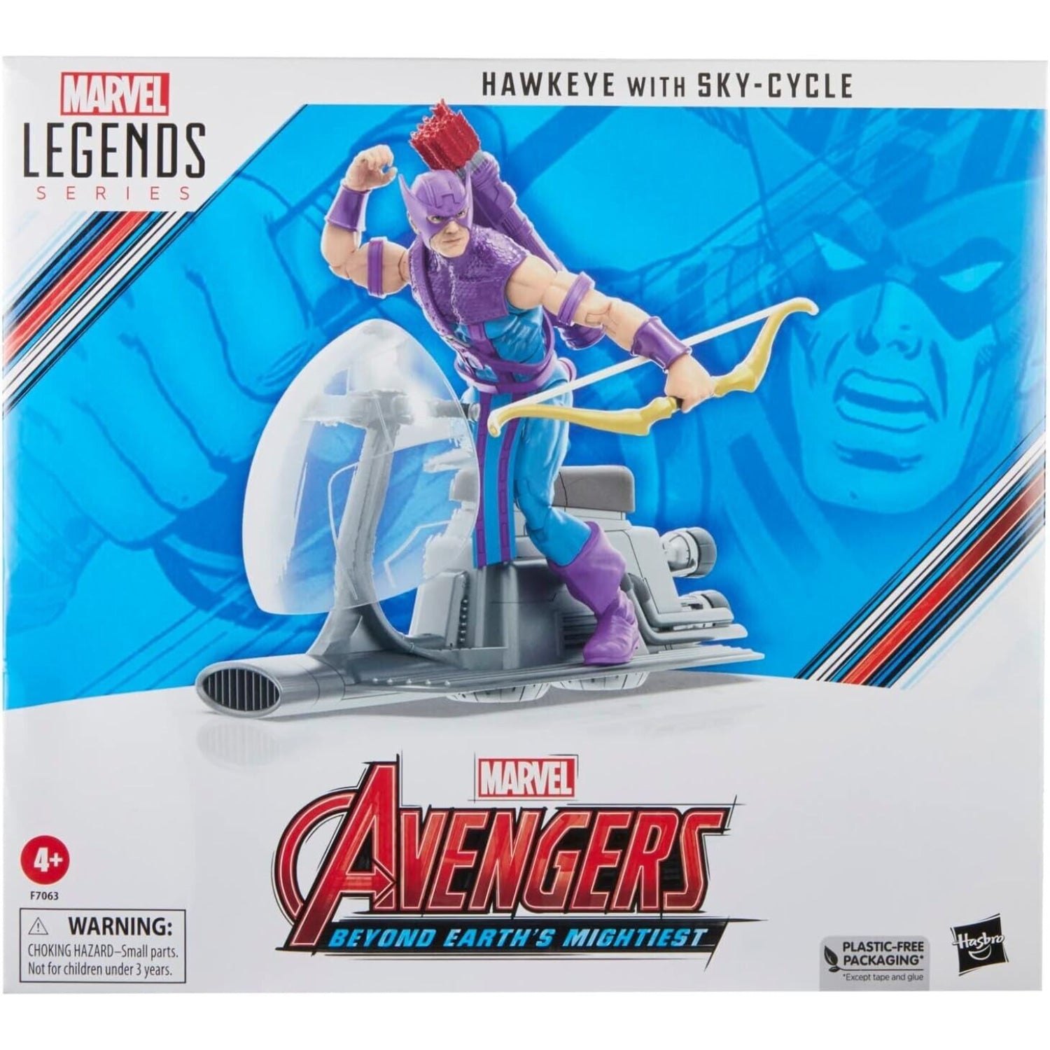 Marvel Legends 60th Anniversary - Hawkeye with Sky-Cycle Deluxe Action ...