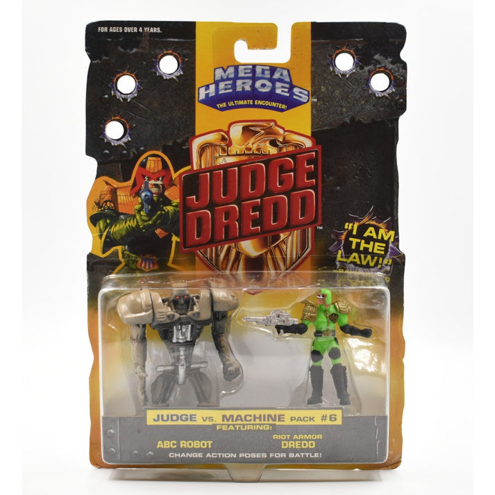 Mega Heroes Judge Dredd vs Machine Pack #6 - ABC Robot vs. Riot Armor Dredd Set
